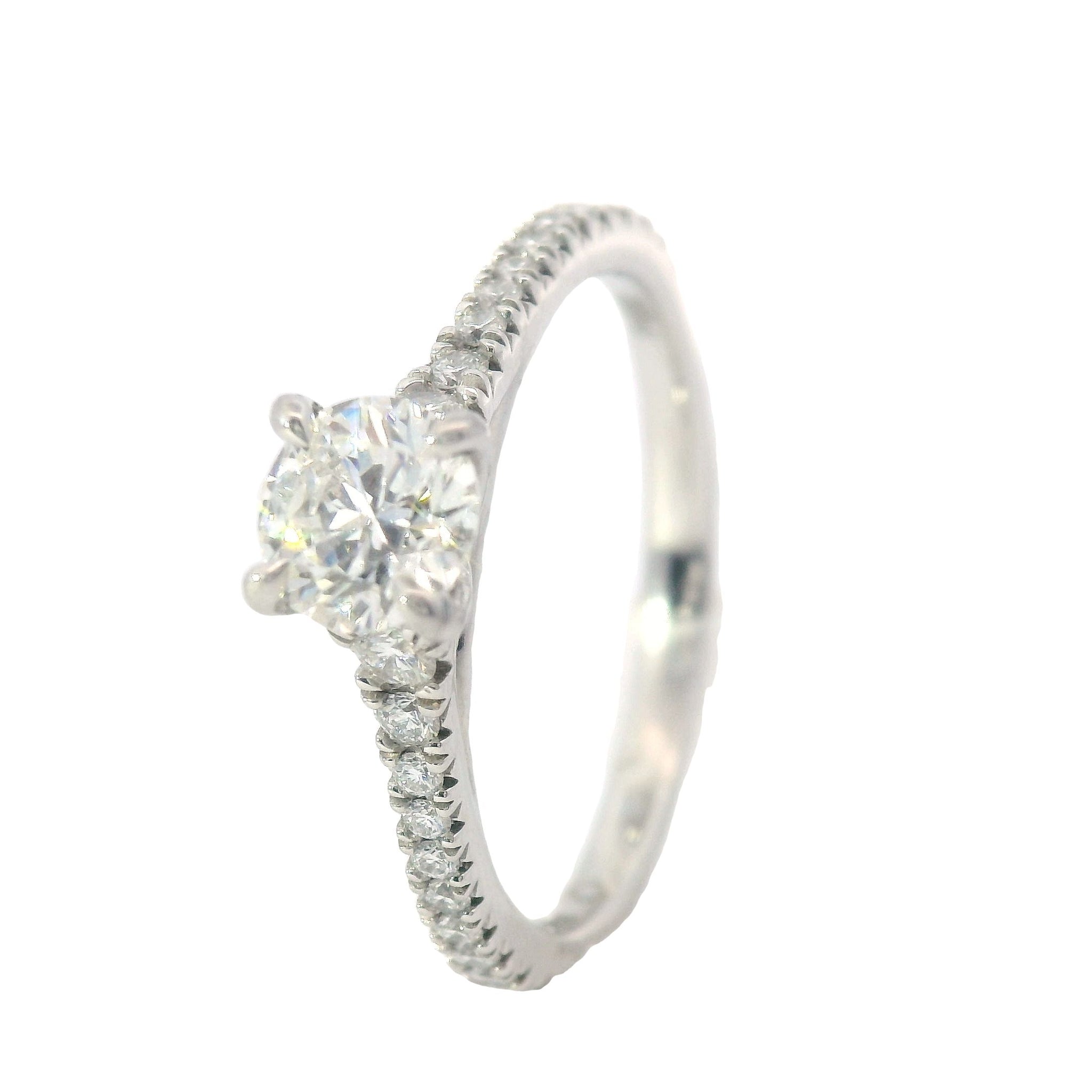 Platinum Forevermark Icon Mounting and Round Diamond Center Engagement Ring